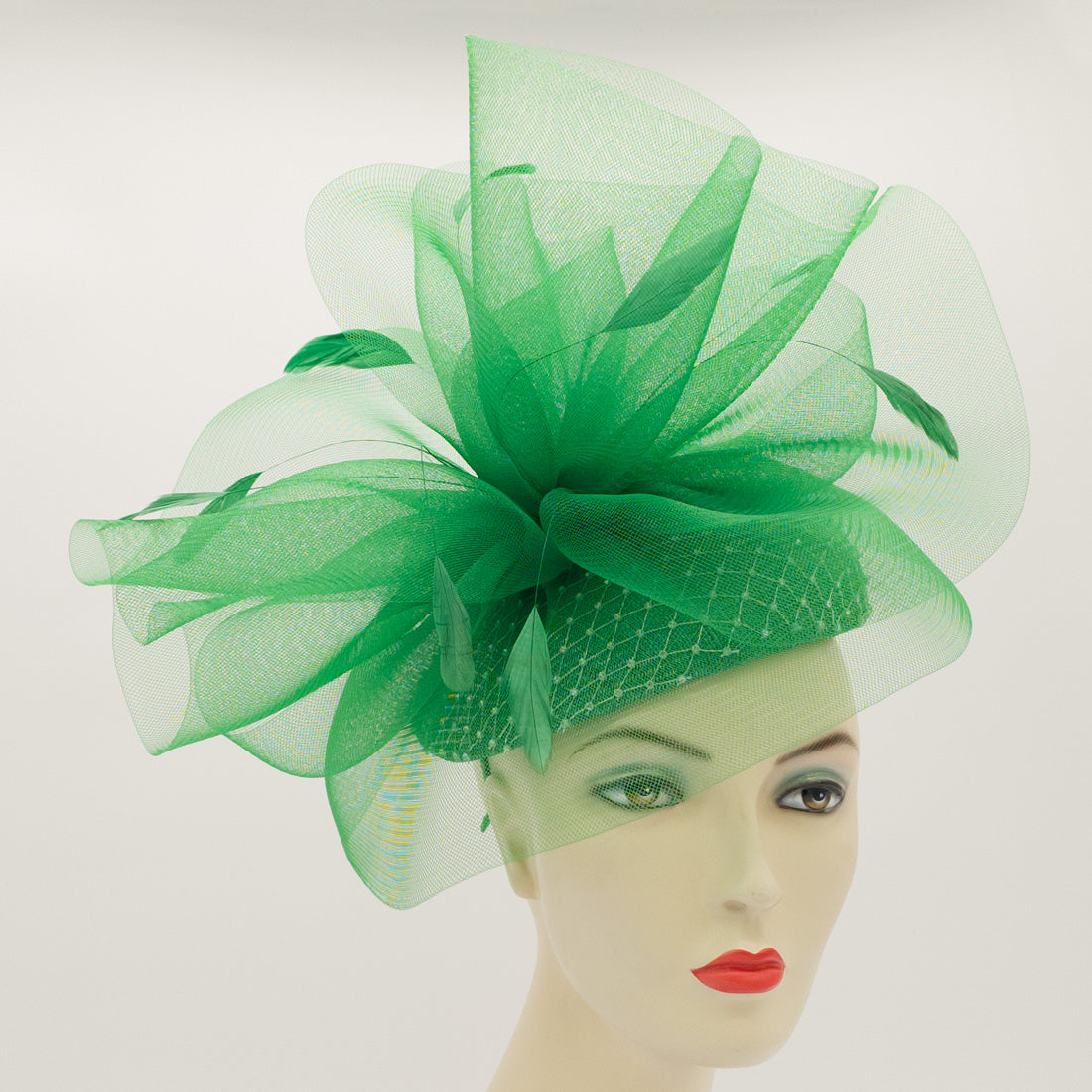 Cocktail Hat with Sparkling Diamante and Veiling – Ella Bulloch Hats